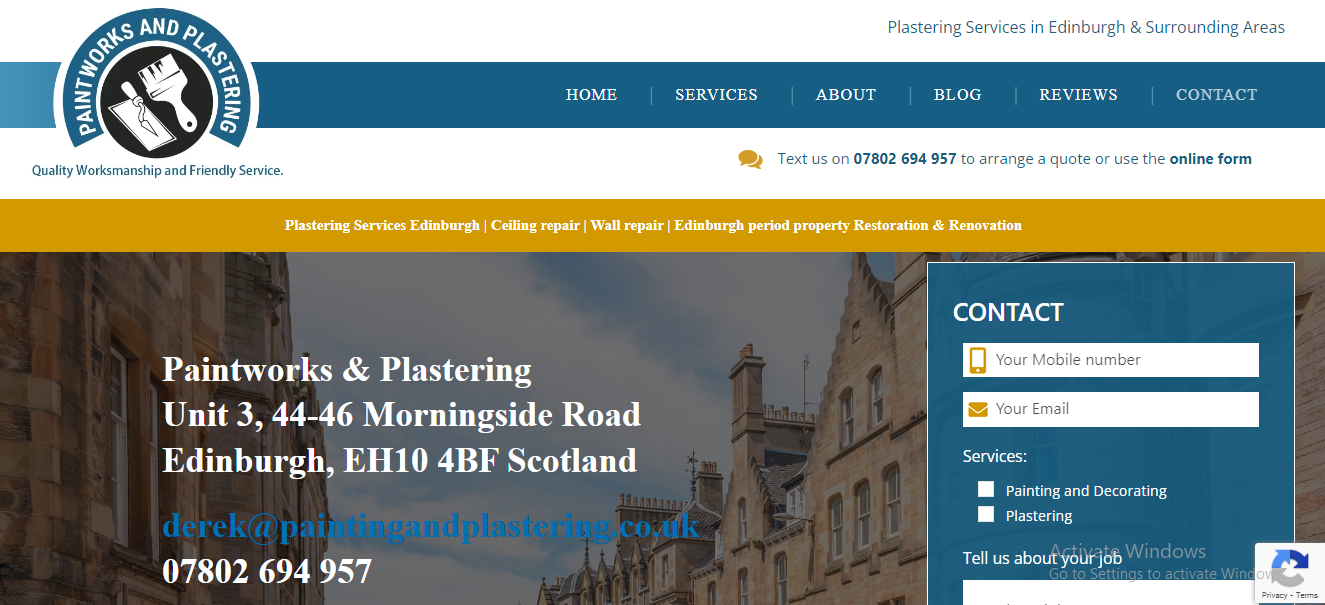 Contact Us - Painting and Plastering