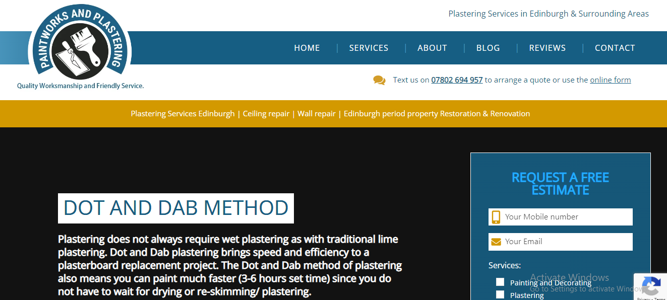 Dot and Dab Method - Painting and Plastering